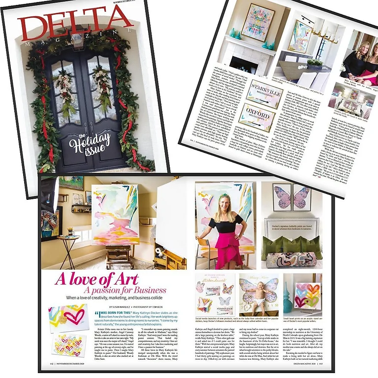 Featured in Delta Magazine Holiday Issue 2020 – MKDecker Designs