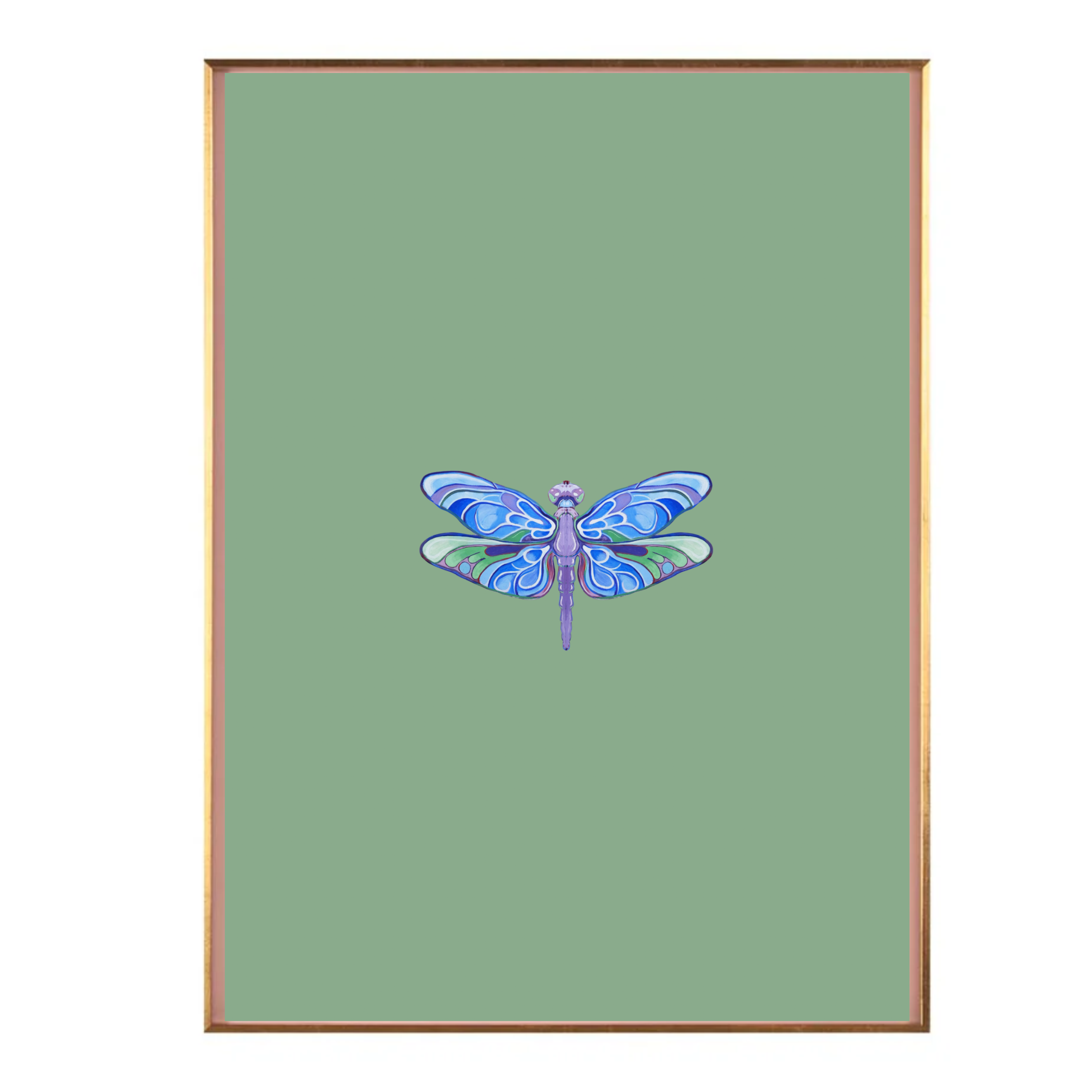 Moss Green Color Block Dragonfly – MKDecker Designs