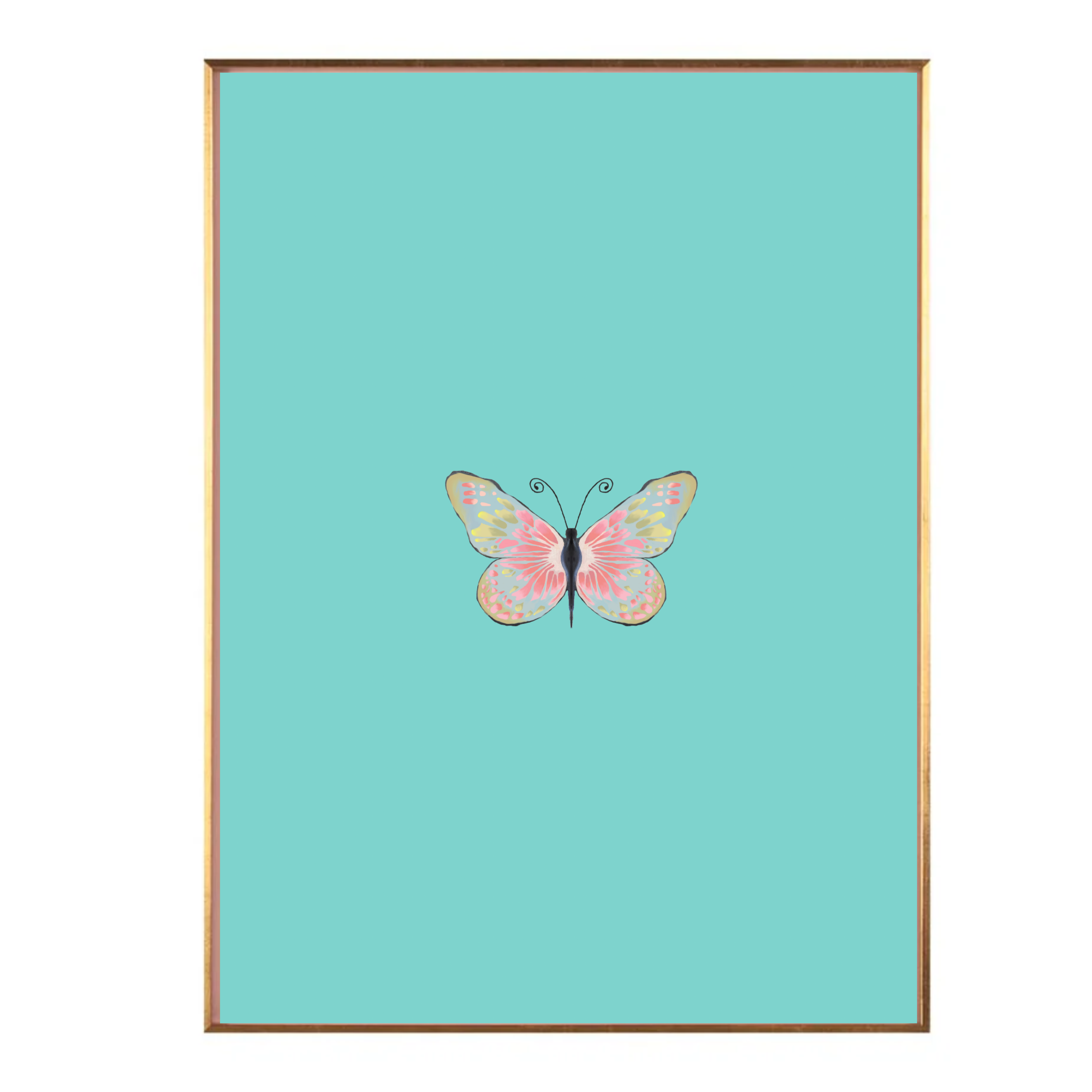 Teal Color Block Butterfly – MKDecker Designs