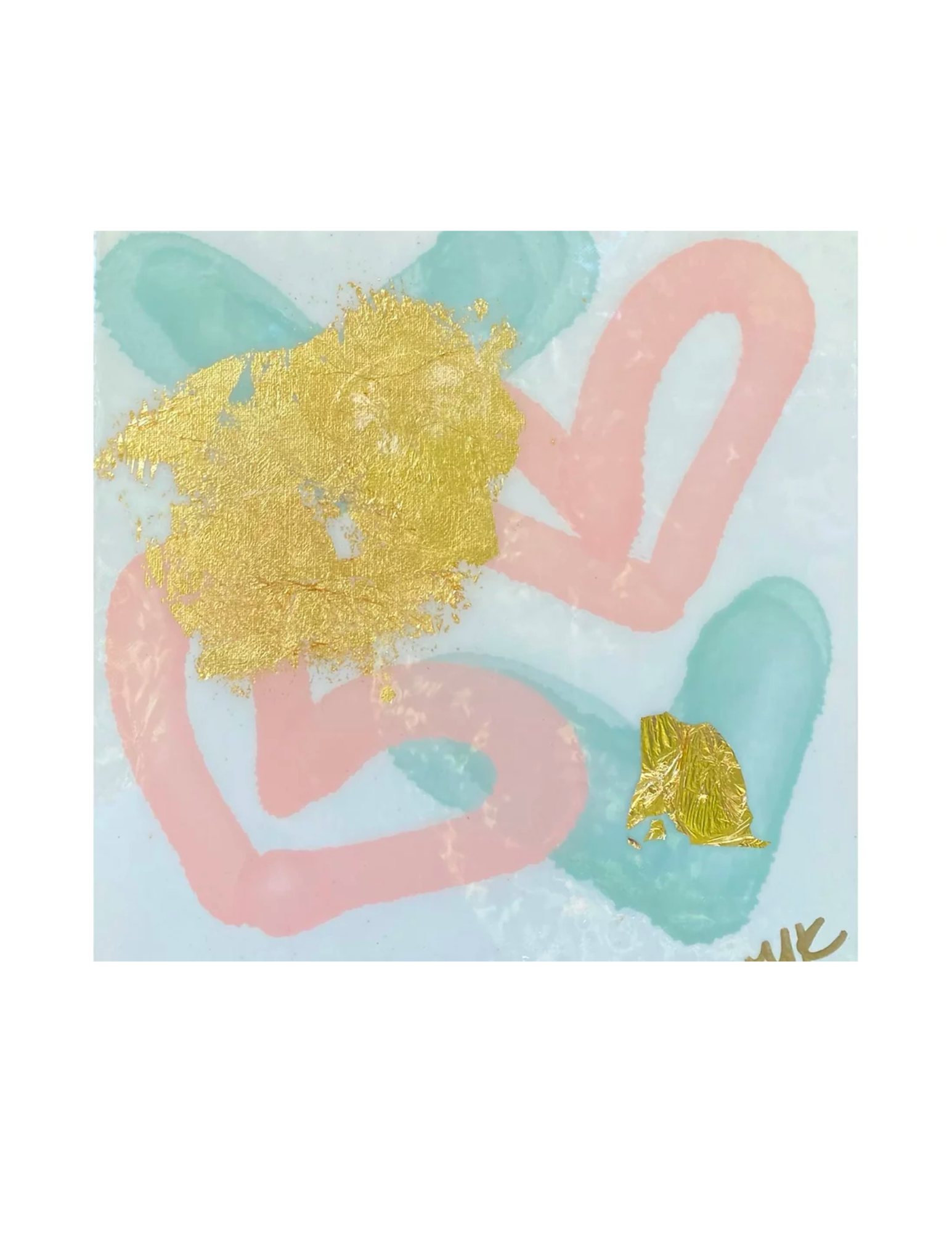 "Light Pink/Blue" Mini Heart – MKDecker Designs