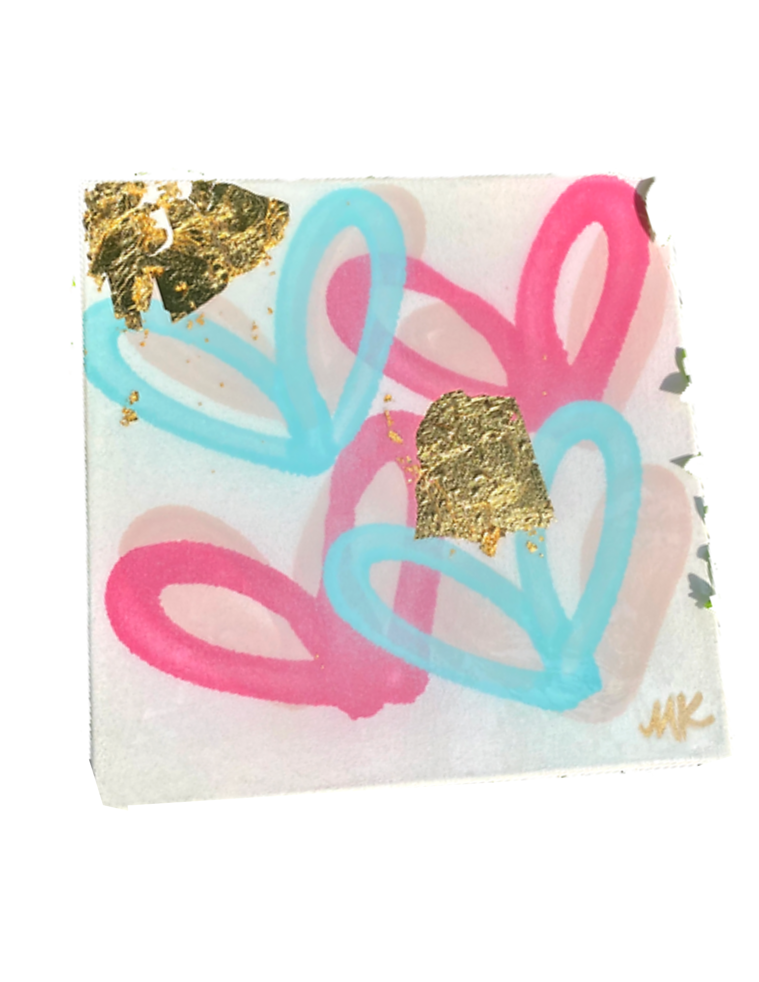 "Pink/Blue" Mini Heart – MKDecker Designs