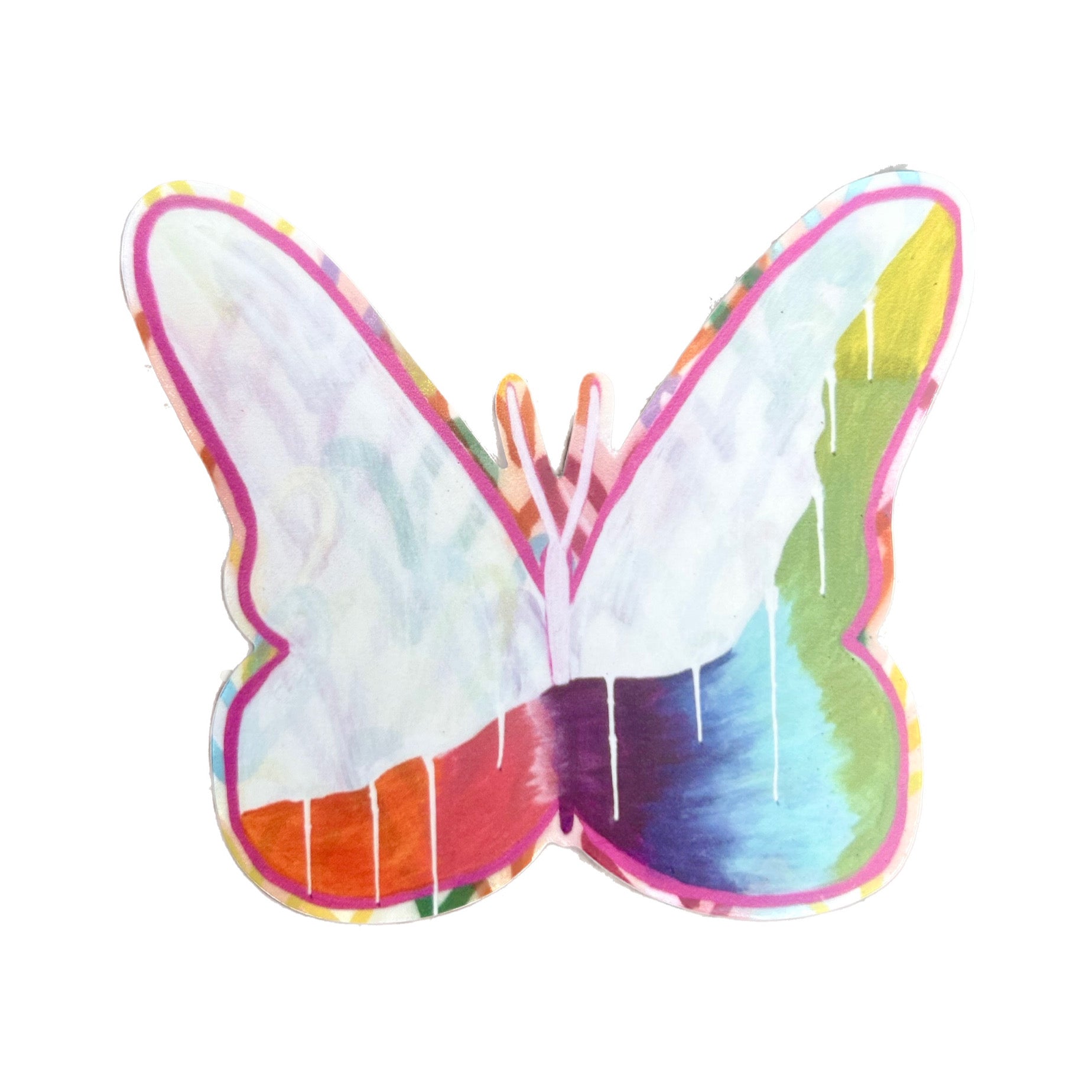 “Rainbow Drippy Butterfly” Sticker – MKDecker Designs